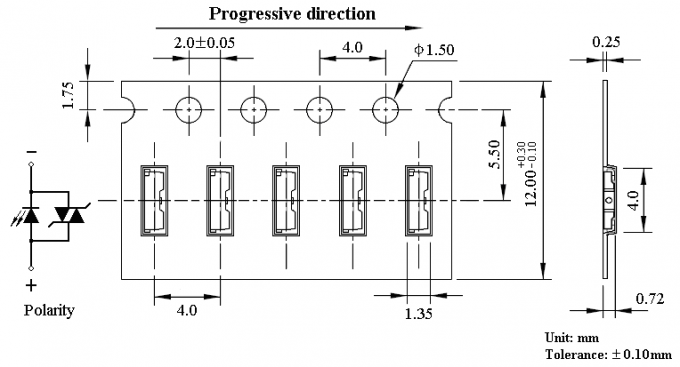 1.1mm SMT SMD 1206 Package white Chip LED high brightness ir led Side ...