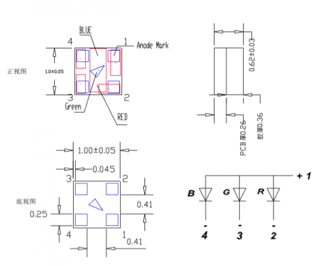 Rgb SMD LED 1mm RGB Multicolor Slow Flashing by adding IC LED Diode Lights