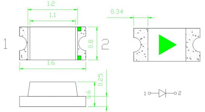 PCB SMT LED Surface Mount Diode Light Mini Led Component 0603 Package ...