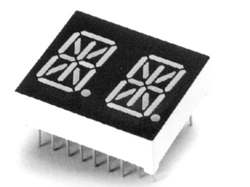 0.5 inch 2 alphanumeric led display Super Bright Red Digit led display ...