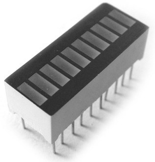 8/10 Segment Red LED Bar graph Display Led Array Super Bright Red Bargraph with Black face ...