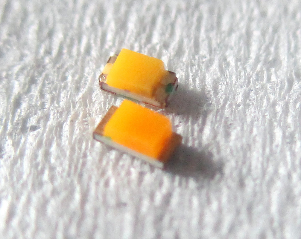 Surface Mount PCB White SMD LED Diode Lights Chips 1.6mmx0.8mm DC 3V ...