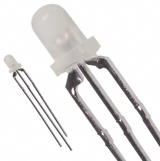 Round Lamp 5mm Bi Color Led 3 Pins Common Anode Hyper Red & Pure Green ...