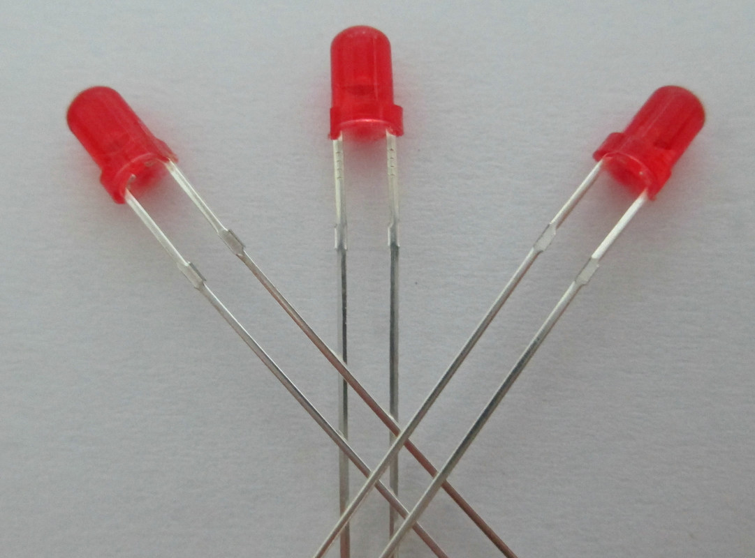 3mm Round Standard T-1 Type Ultra Red LED, Lens Color is Water Clear