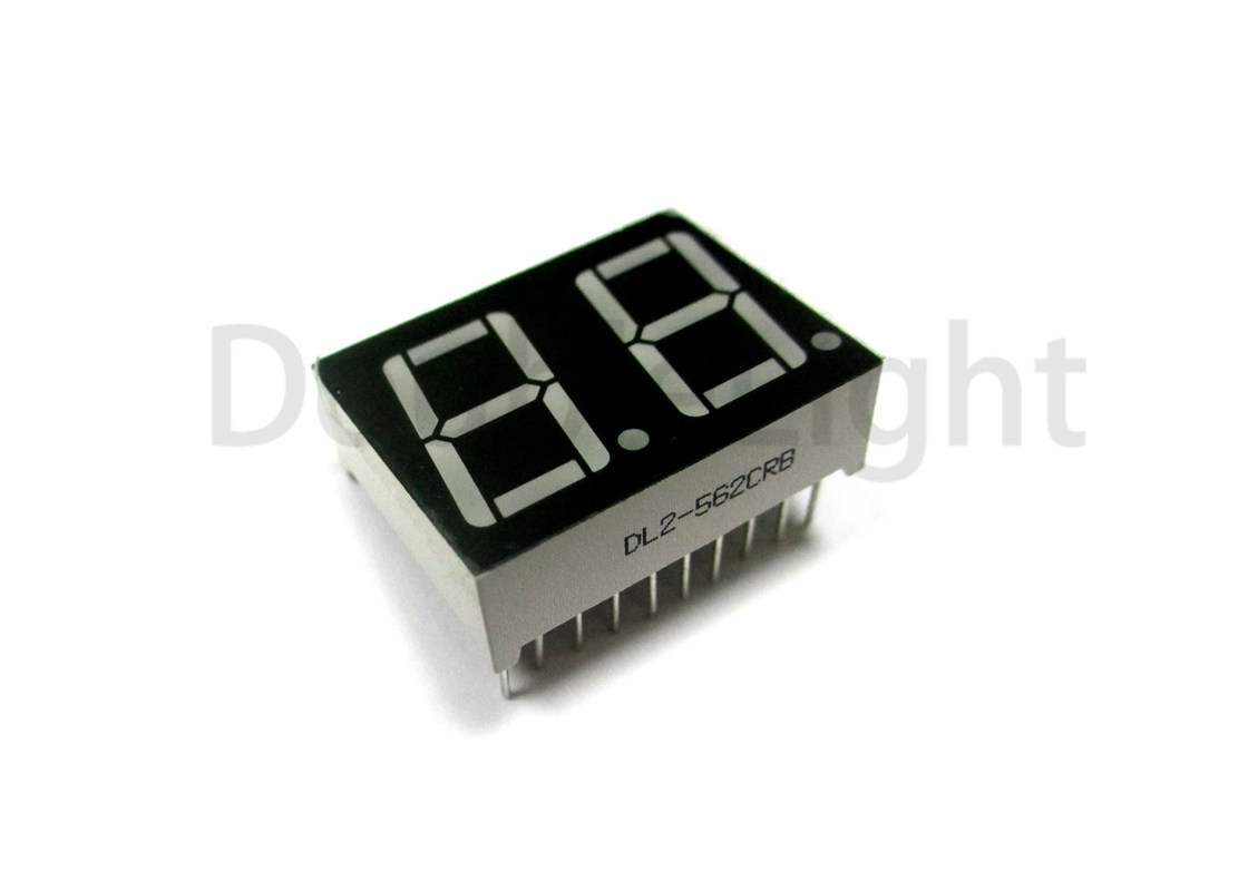 0.56 Inch 1 Bit Dual Digit 7 Segment LED Displays 2.8V 660nm Wavelength ...