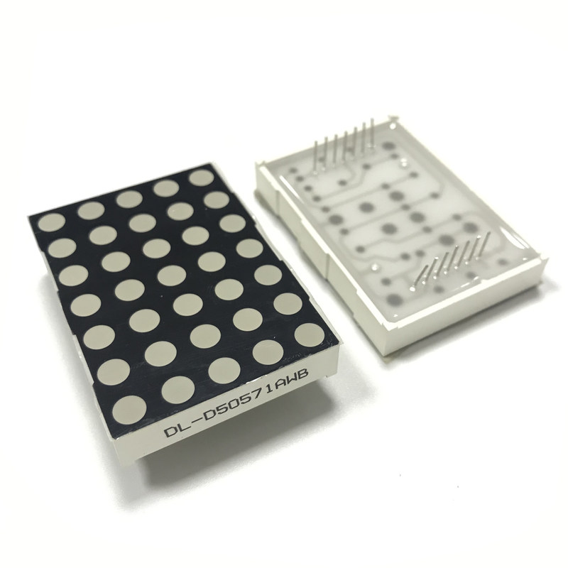 5.0mm 5×7 Ultra Red Dot Matrix 7 Segment LED Displays Black Surface ...
