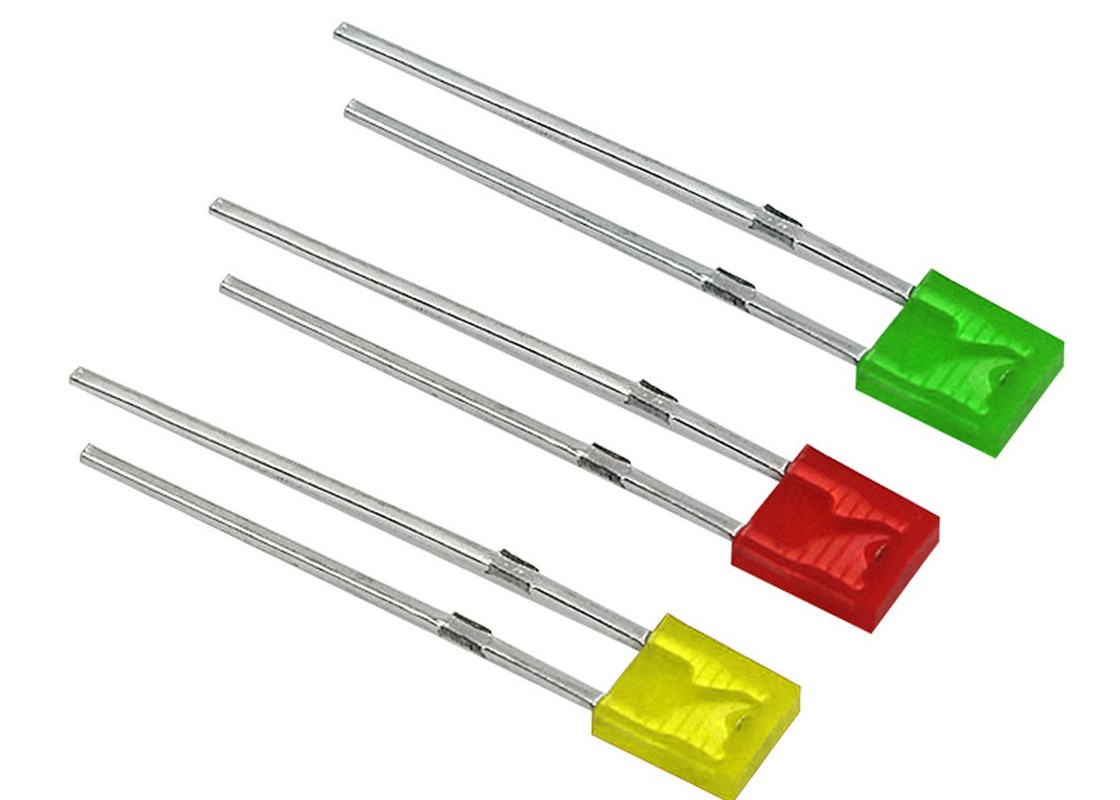 Pure Green led emitting diode Rectangular Without Flange 70 Deg 518nm ...