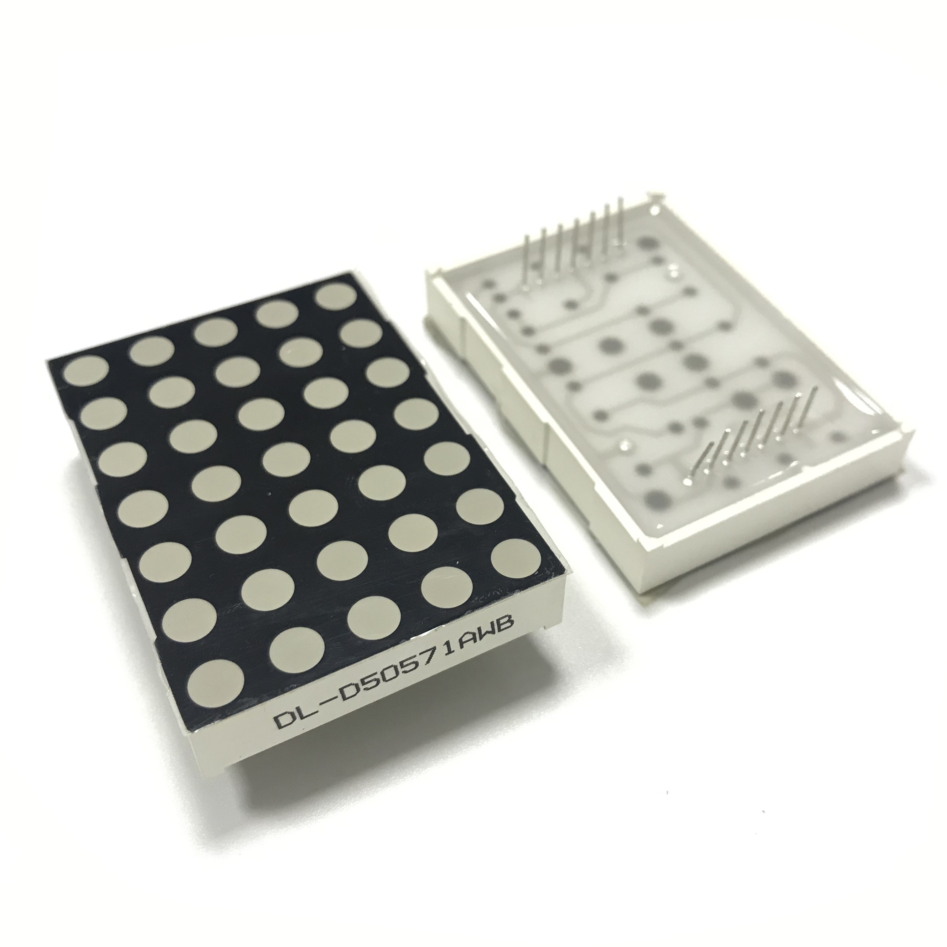 5.0mm 5×7 Ultra Red Dot Matrix 7 Segment LED Displays Black Surface ...