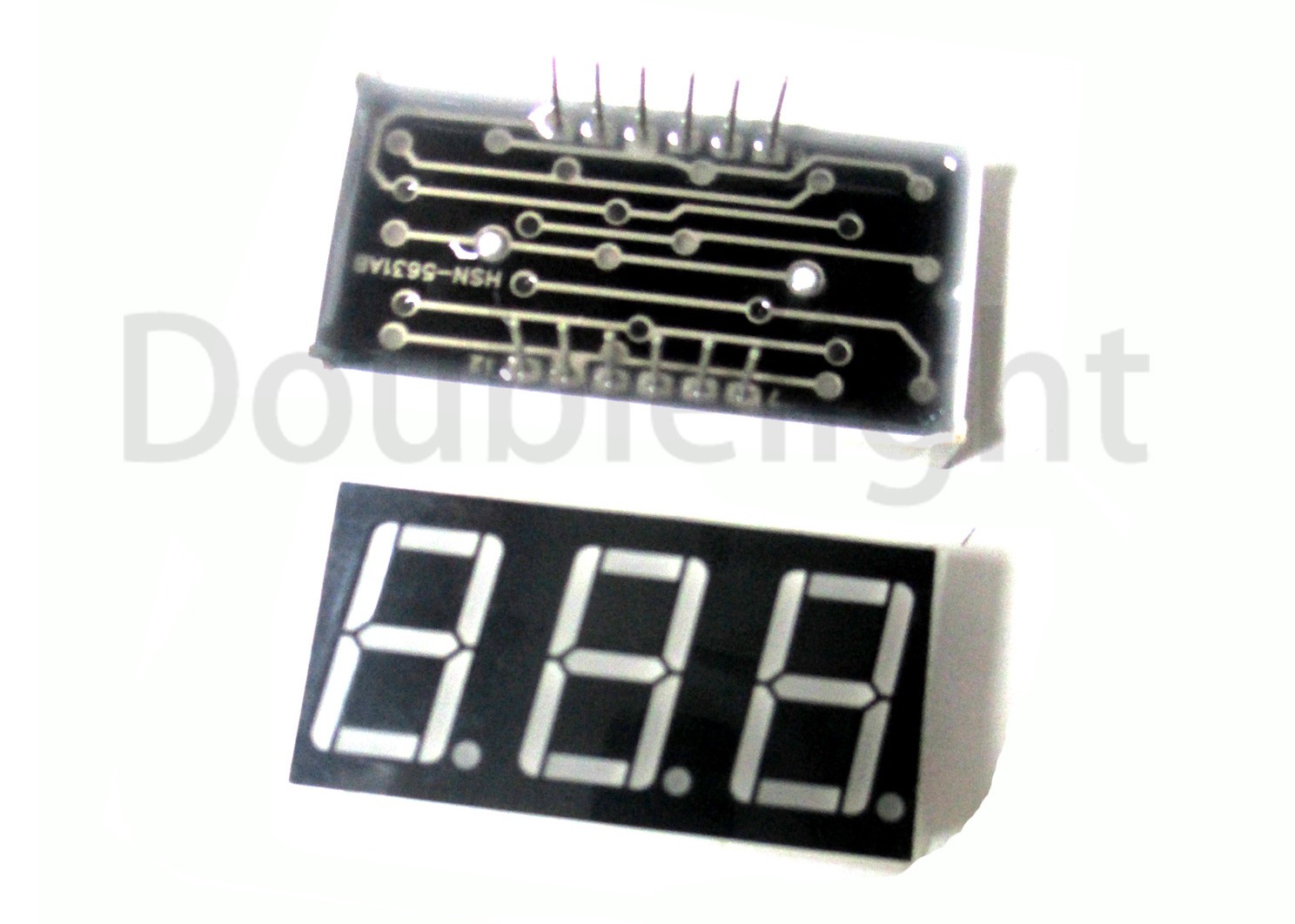 0.56 Inch numeric led display Technical Data Sheet Pure Green 3 digit 7 segment led display