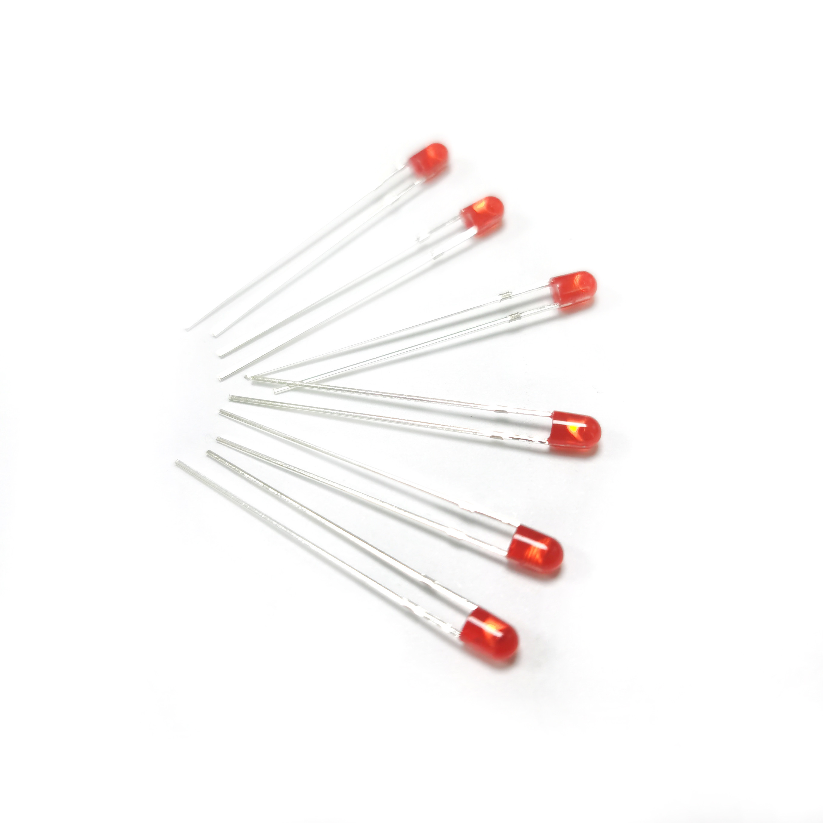 30 Deg DIP 3mm Round LED Indicator 660nm Red Light Emitting Diode