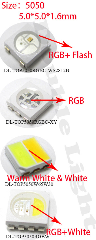 1.50mm Height 2220 Package Bi Color LED Top View 5050 Warn White ...